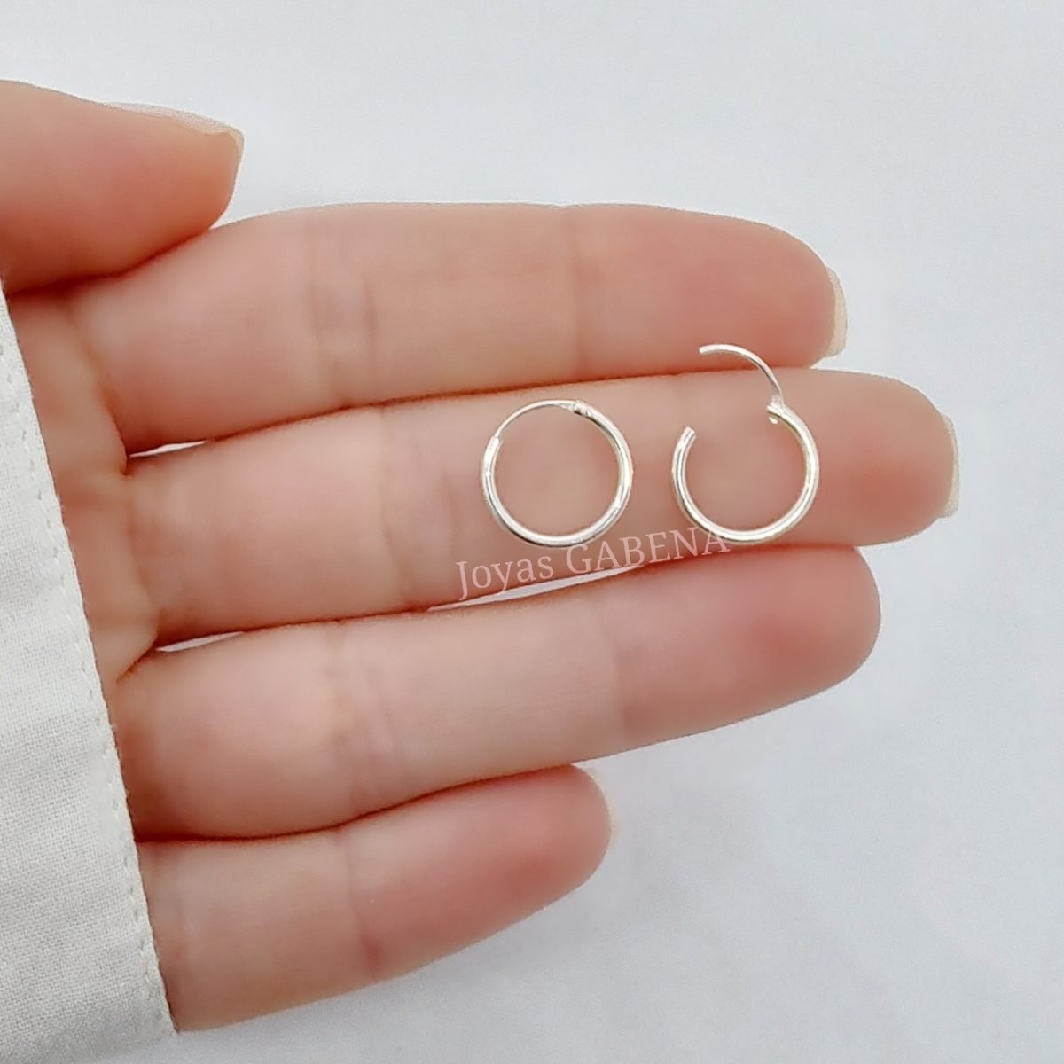 Aros Cubano 12mm plata 925 - Joyas GABENA - Cuotas sin interés
