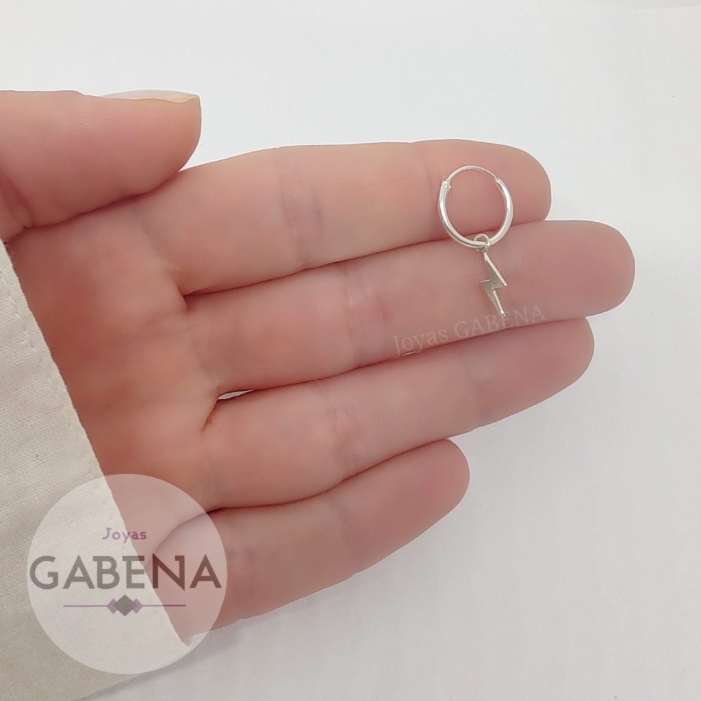 Aro Argolla Rayo Plata 925 - Solitario - Joyas GABENA