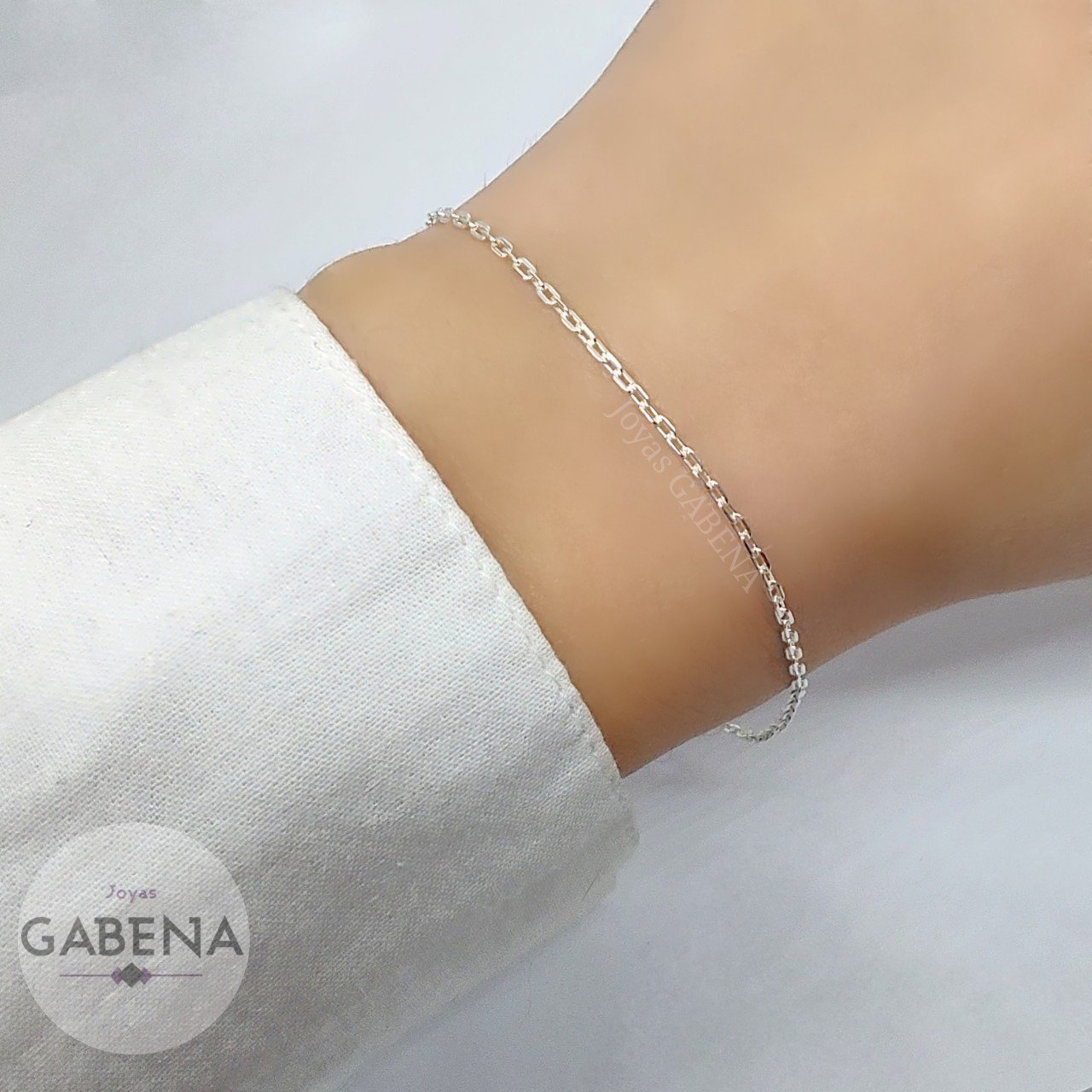 Pulsera Forcet 40 18cm Plata 925 - Joyas GABENA