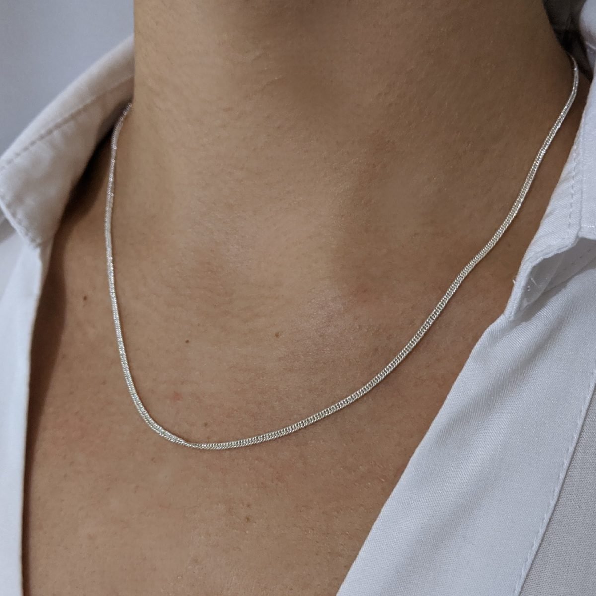 Cadena Grumet N30 45cm Plata 925 - Joyas GABENA - Cuotas sin intrés