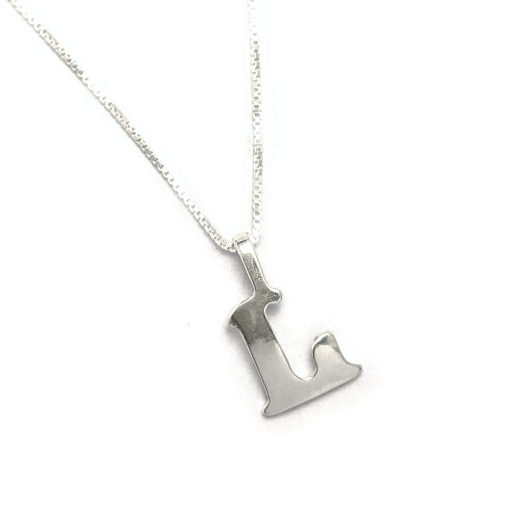 Collar Letra Inicial Plata 925 - Joyas GABENA - Cuotas sin interés