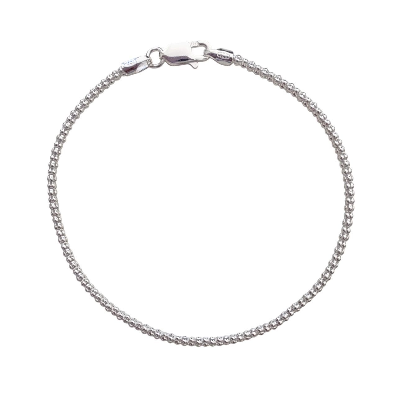 Pulsera Coreana Plata 925 - Joyas GABENA - Cuotas sin interés