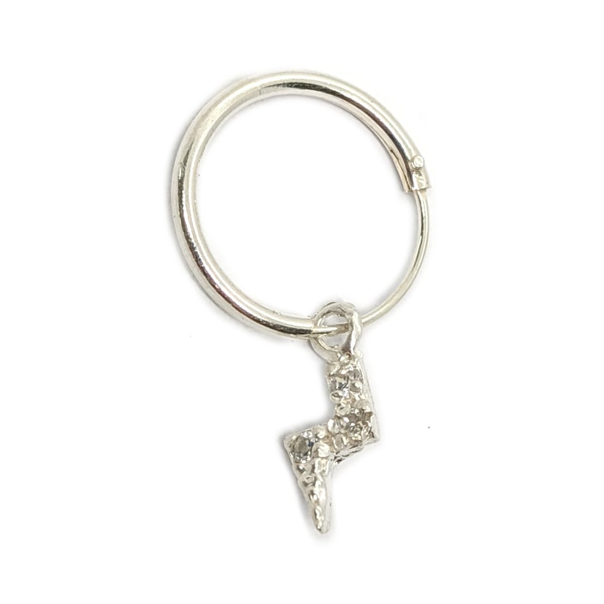 Aro Argolla Rayo Cristales Plata 925 - Joyas GABENA