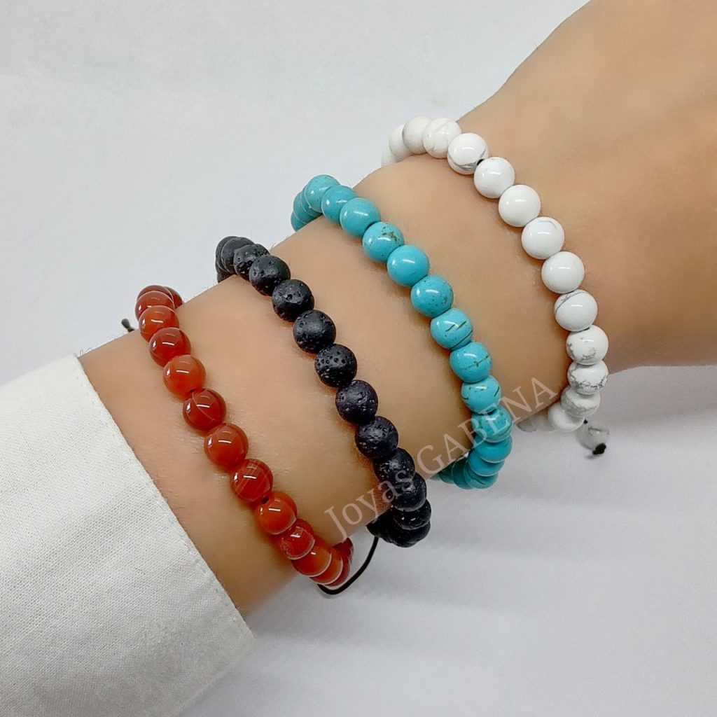 Pulsera Piedras Naturales Ajustable - Joyas GABENA